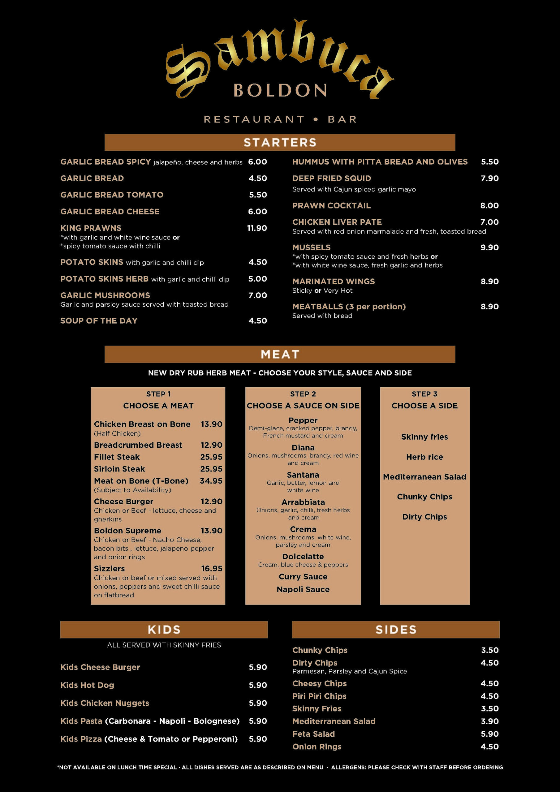 Sambuca Restaurants – ..Serving Italian classics since 2001..